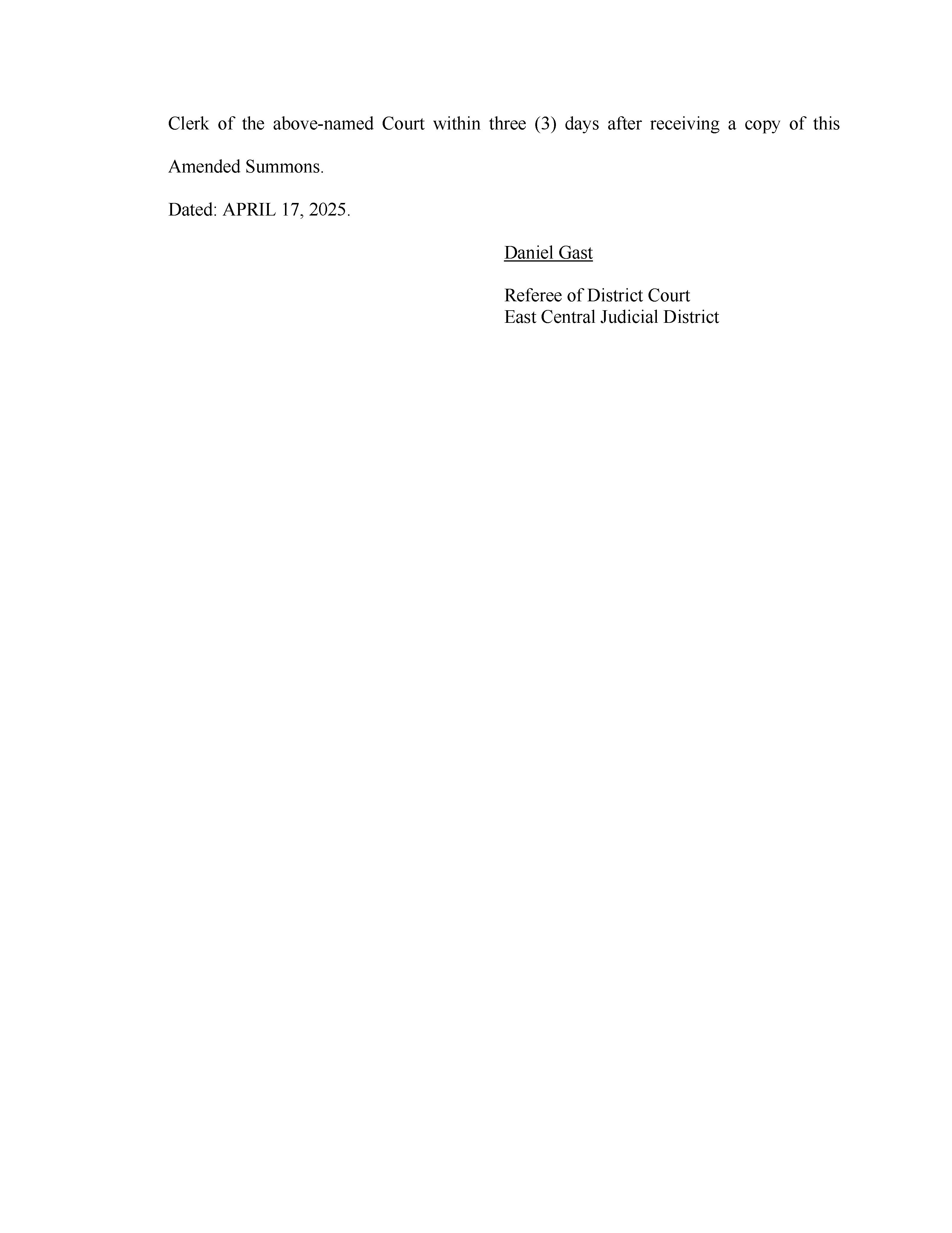North Dakota Court System - Notice to Absent Party - Cass County - DOE ...